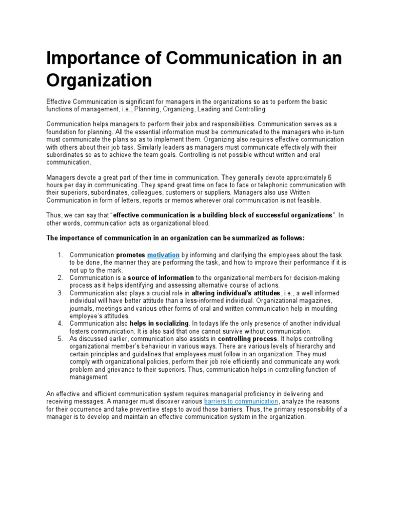 Communication and Management | Download Free PDF | Communication ...