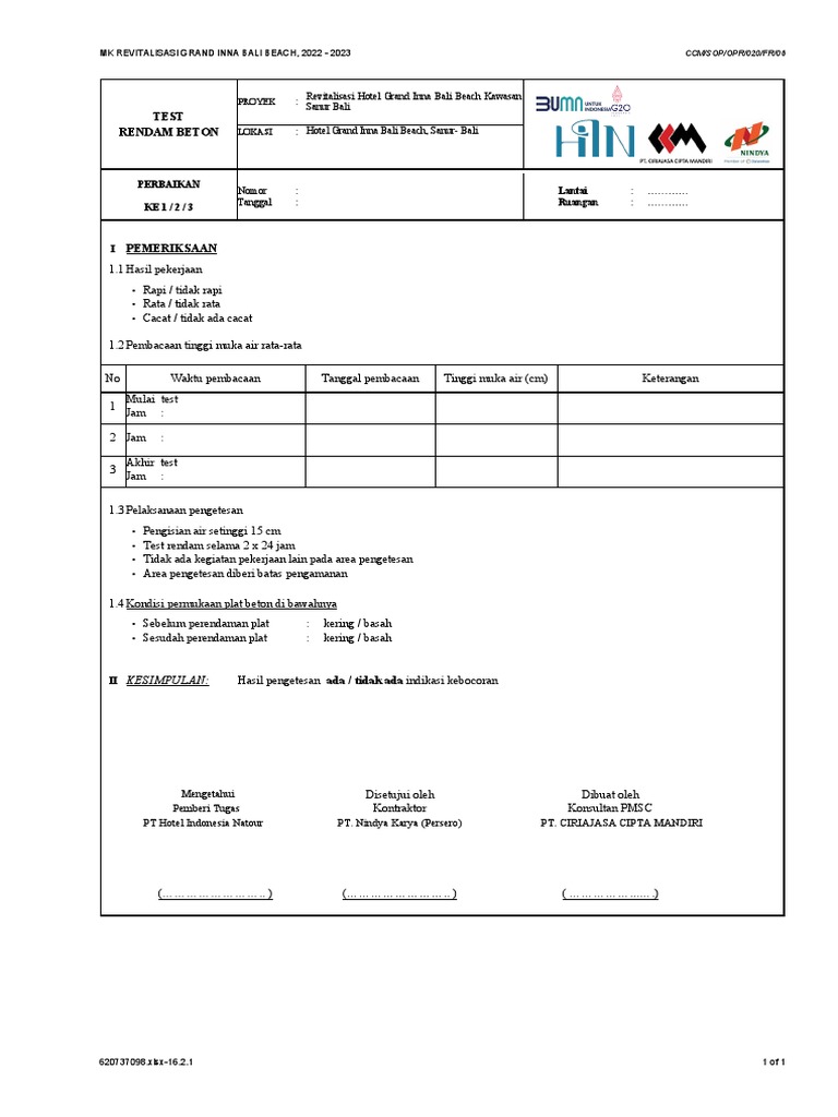 Test Waterproofing | PDF