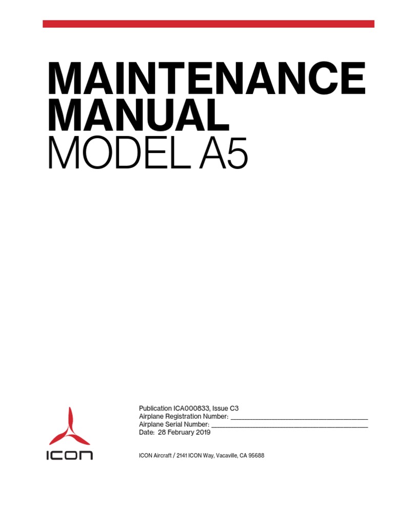 MM Icon A5, 2019 | PDF | Landing Gear | Flight Control Surfaces