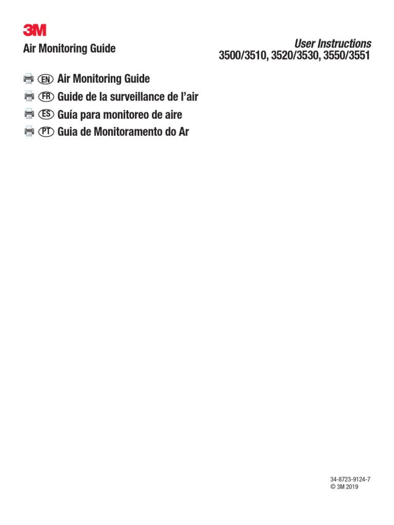 3M Organic Vapor Monitor Guide 3500 Series User Instruction | PDF ...
