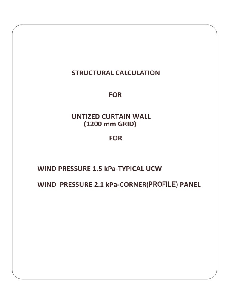 Typical & Corner Ucw Report | Download Free PDF | Bending | Stress ...