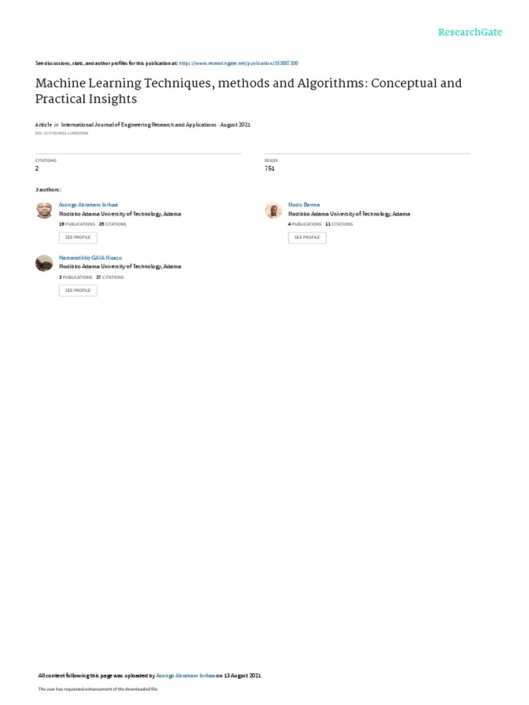 Machine Learning Insights 2021 | PDF | Machine Learning | Artificial ...