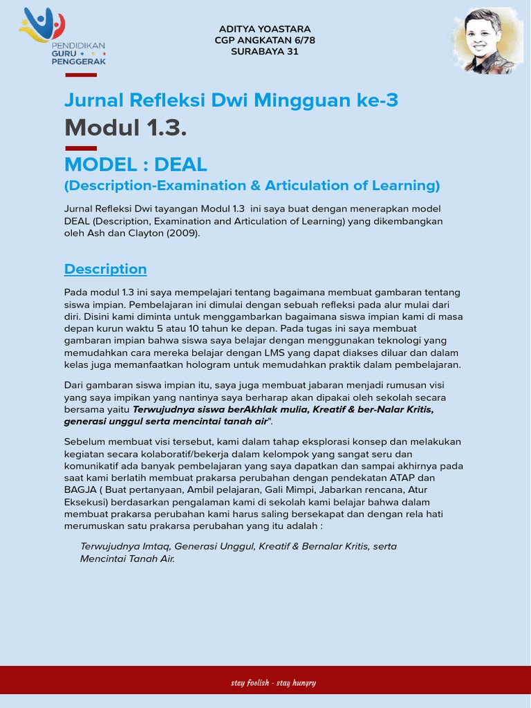 PGP - Jurnal Refleksi Dwi Mingguan Modul 1.3 - Small | PDF