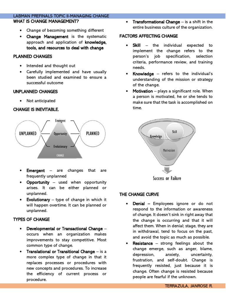 Managing Change | Download Free PDF | Change Management | Goal