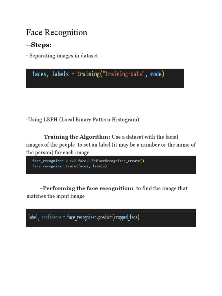 Face Recognition | PDF | Computers