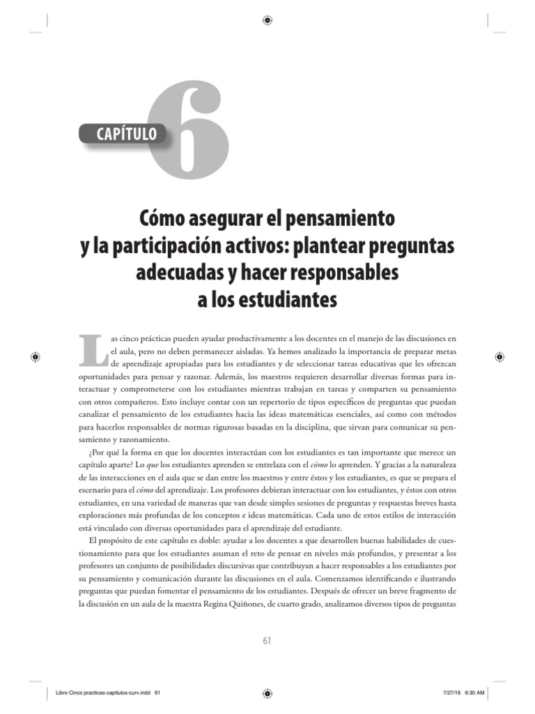 Preguntas Efectivas en Clases Matemáticas | PDF | Pensamiento | Triángulo