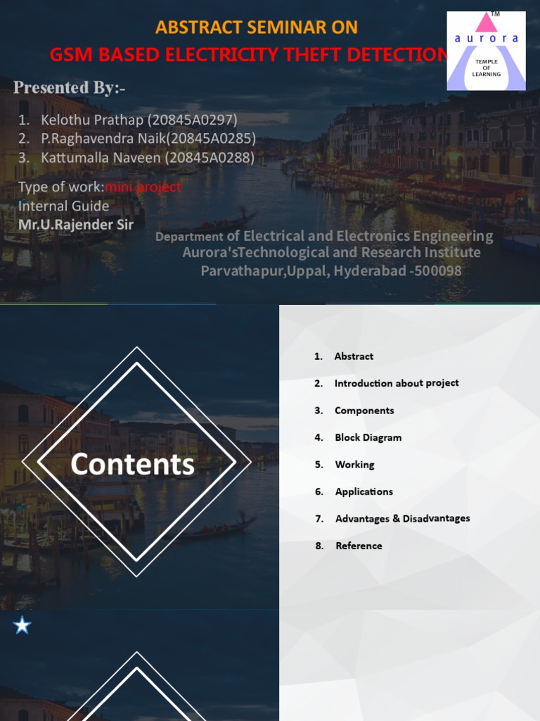 GSM Based Electricity Theft Detection | PDF | Electricity | Electrical ...