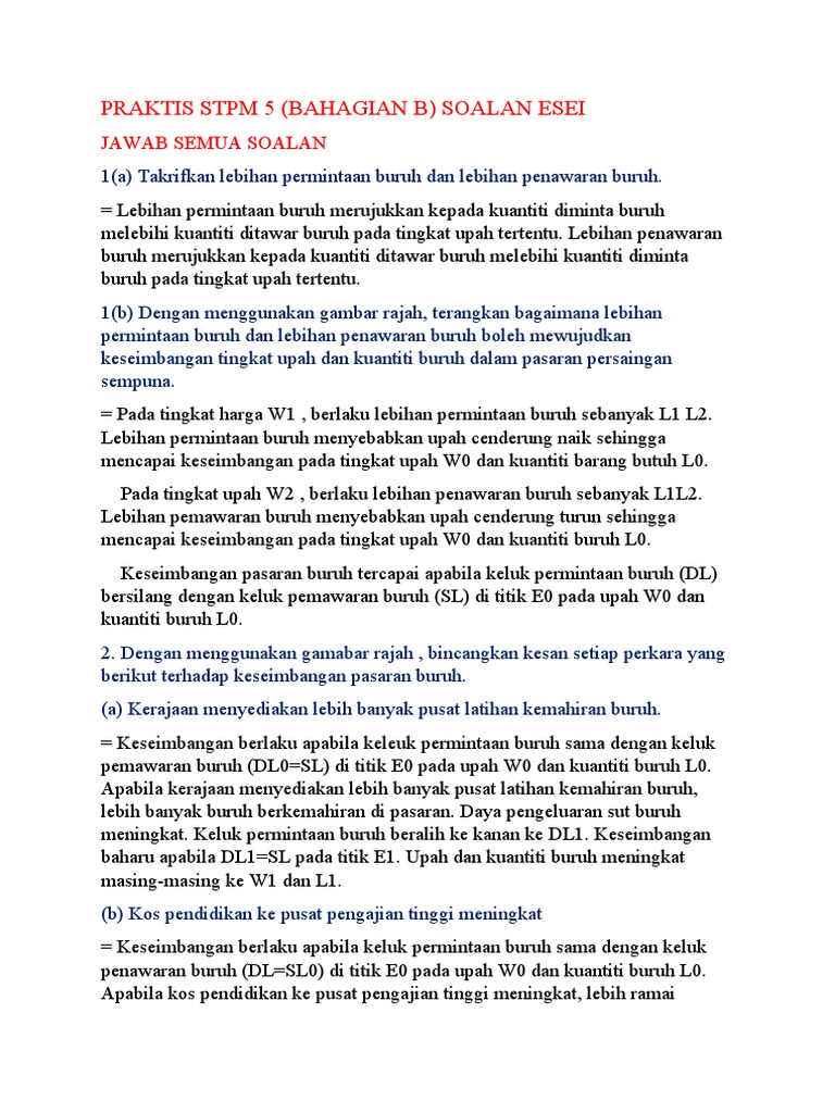 Praktis STPM 5 Eko | PDF