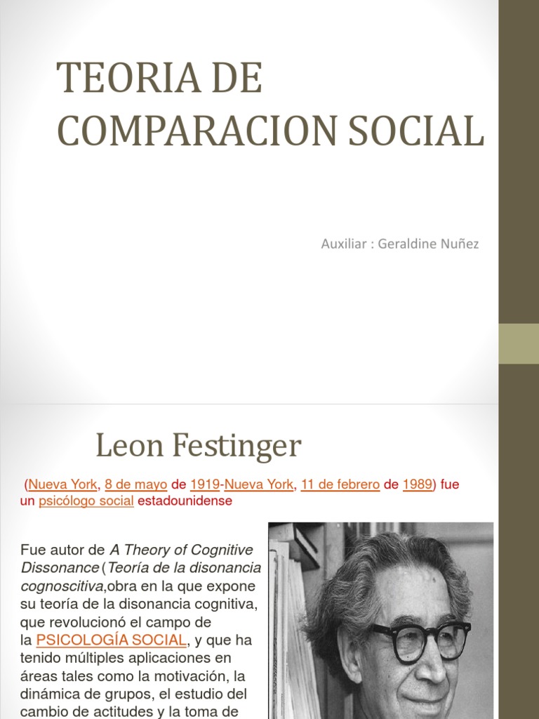 2018 Teoria Comparación Social | PDF | Science | Sicología