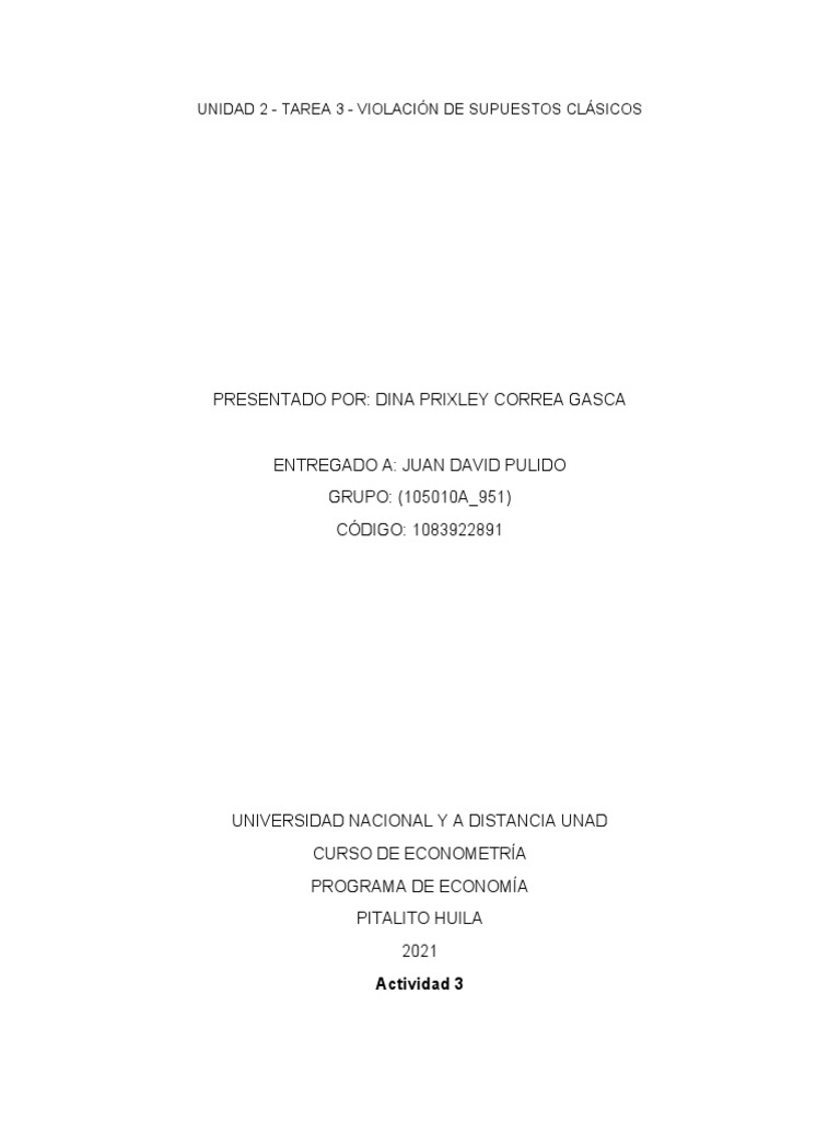 Econometria 2 | PDF | Multicolinealidad | Econometría