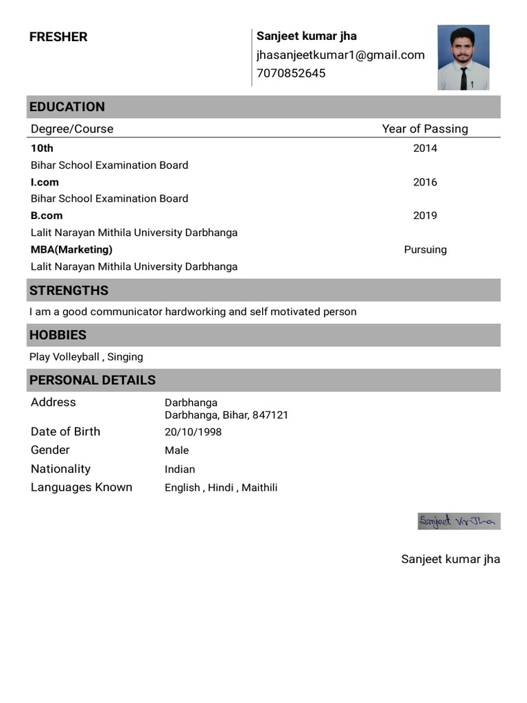 Sanjeet Resume | PDF
