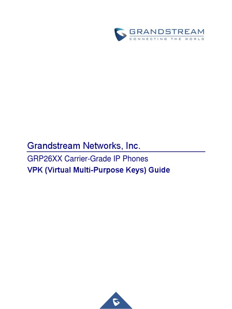 GRP2600 VPK Guide | PDF | Session Initiation Protocol | Voicemail