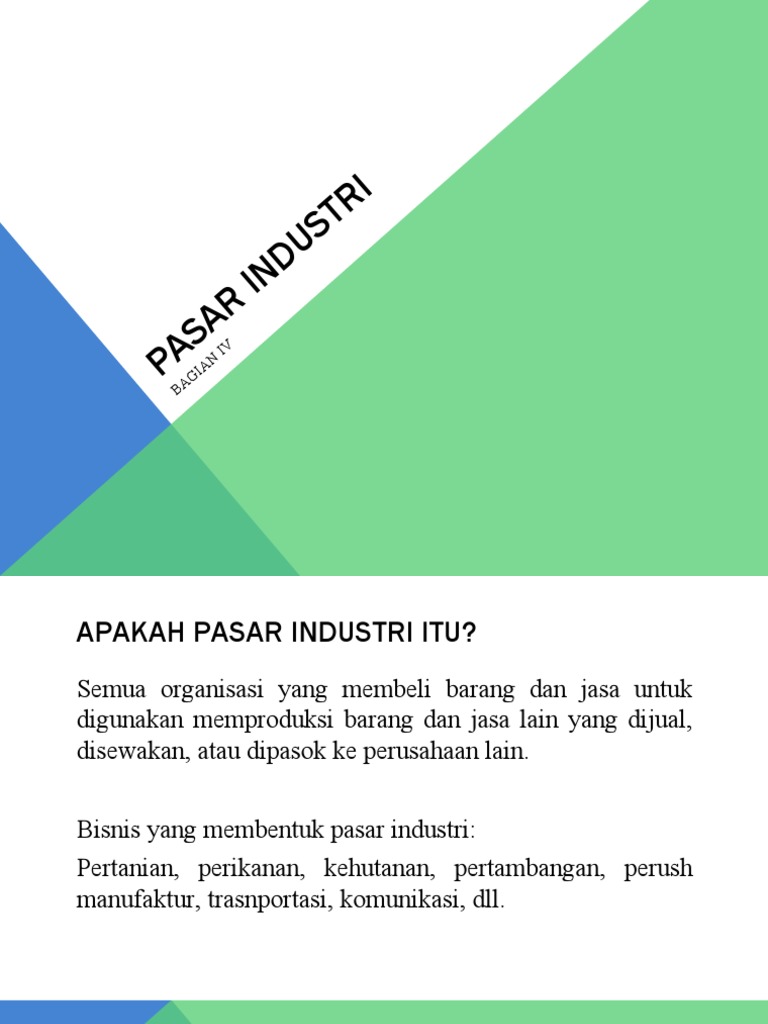4 Pasar Industri | PDF | Bisnis | Hukum