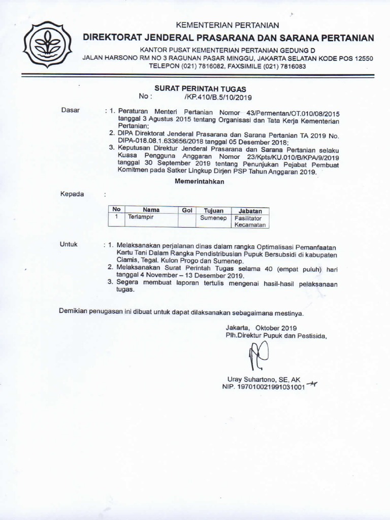 Surat Tugas Fascam SUMENEP | PDF