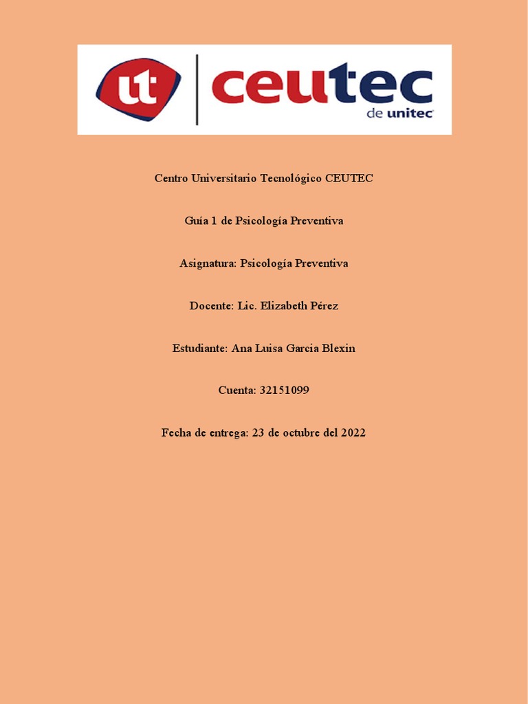 Centro Universitario Tecnológico CEUTEC | PDF | Sicología | Mente