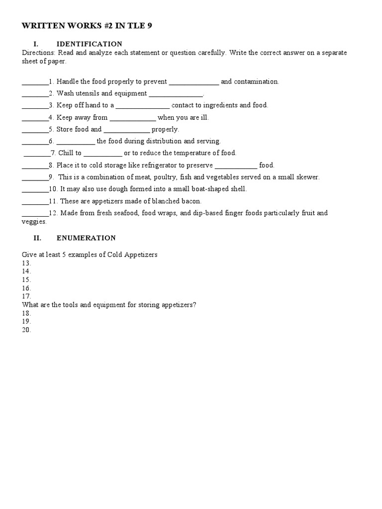 Tle Quarter1 PT#2 | PDF