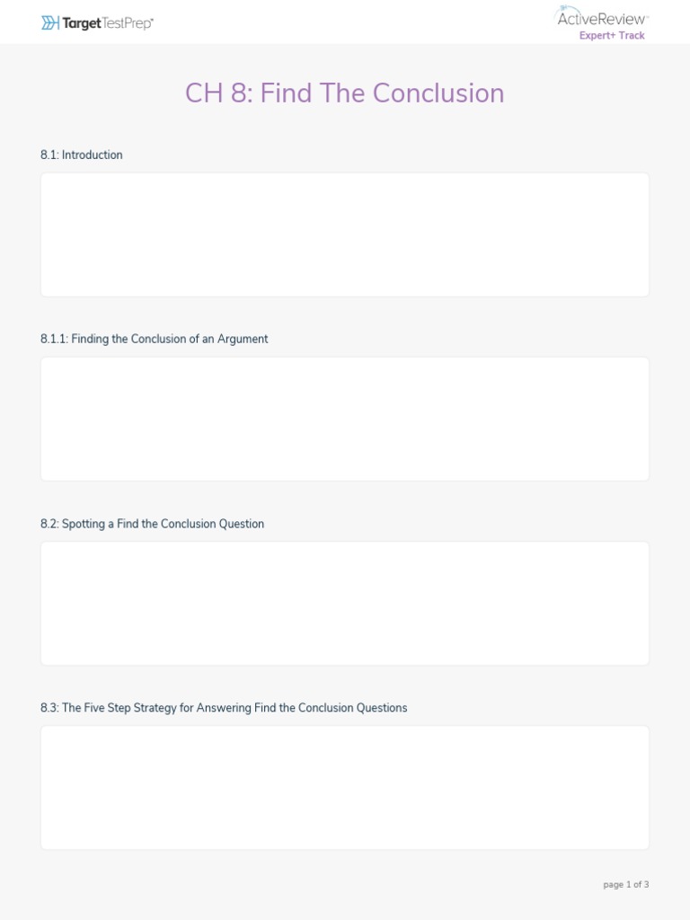 Finding Conclusions in Arguments | PDF