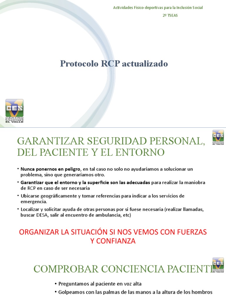 1 RCP | PDF | Reanimación cardiopulmonar | Medicina CLINICA