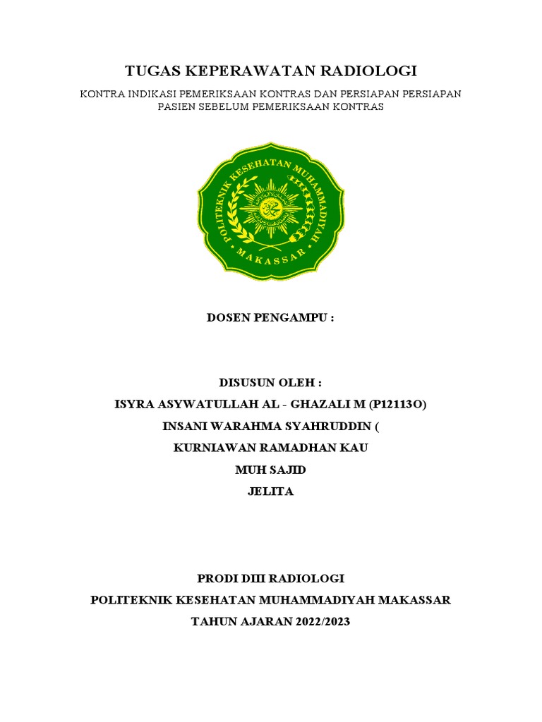 Tugas Keperawatan Radiologi | PDF | Pengembangan Diri | Kesehatan Holistik