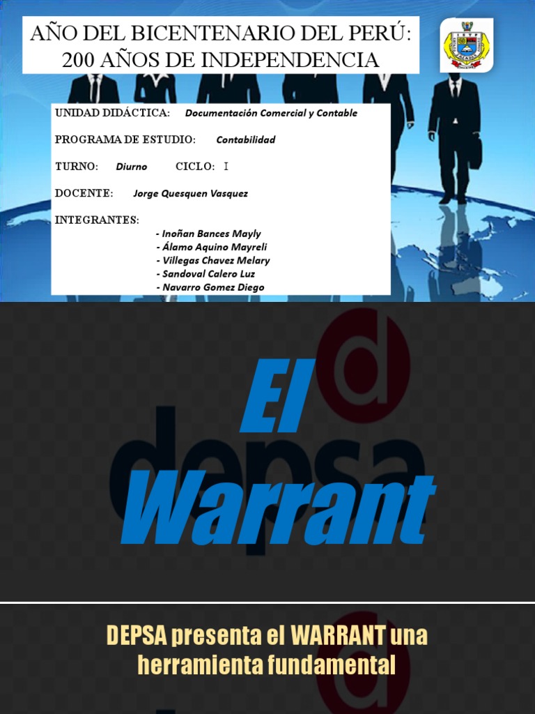 Warrant en DEPSA: Guía y Responsabilidades | PDF