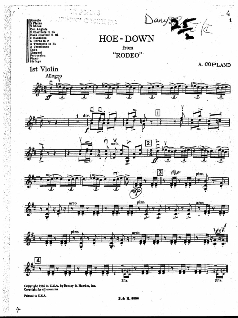 Hoe-Down Violin 1 | PDF