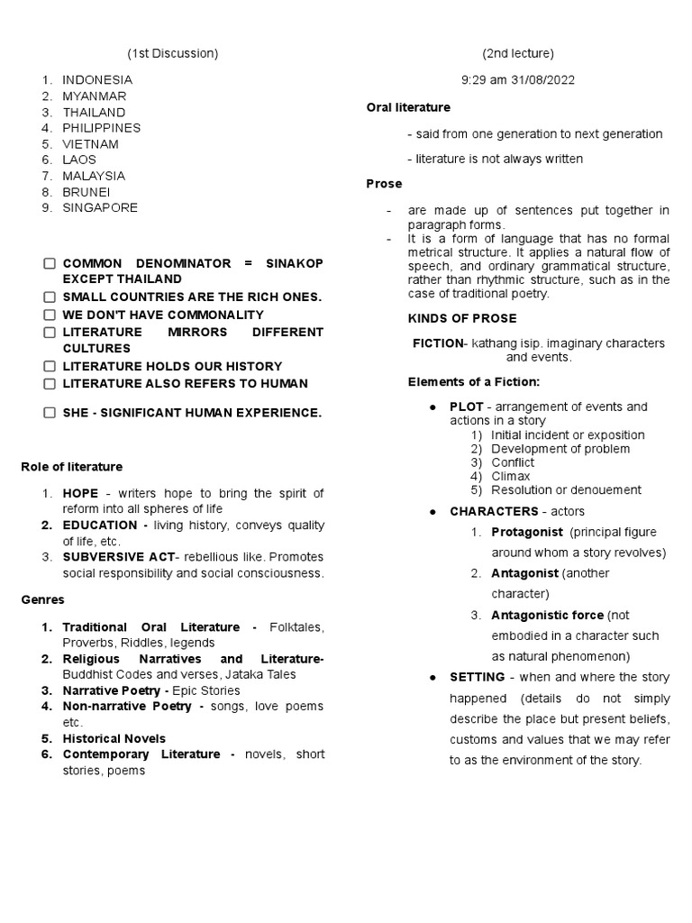 LITR 102 Midterm Reviewer | PDF | Poetry | Narration