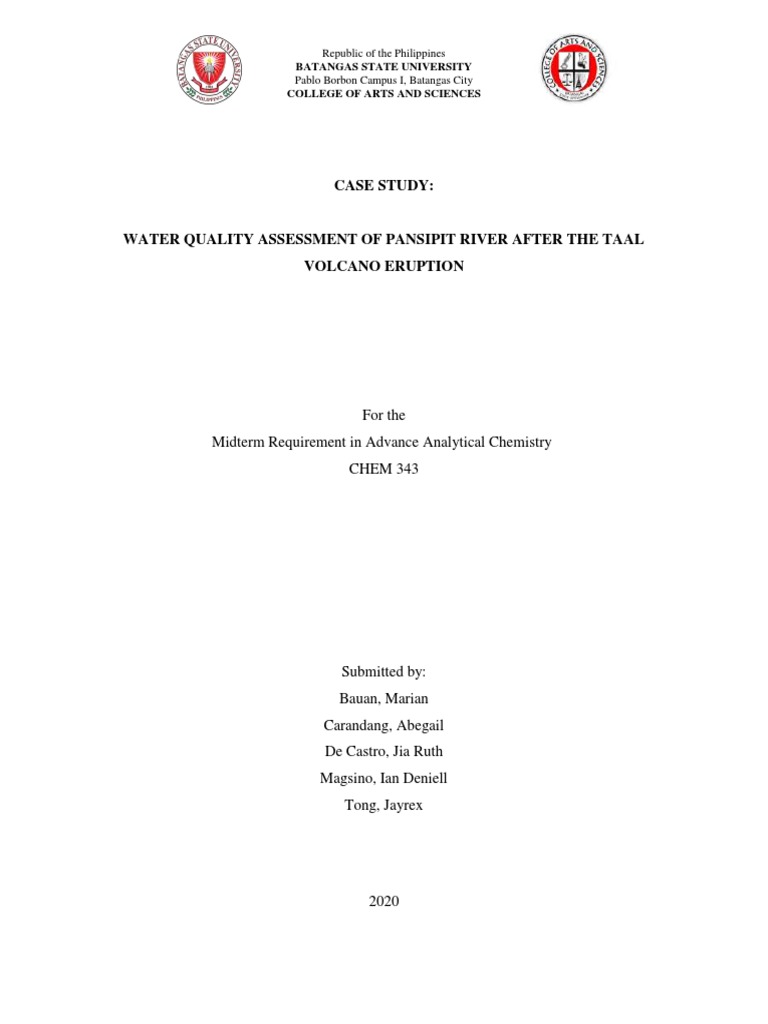Water Quality of Pansipit River Post-Eruption | PDF | Water Quality | Ph