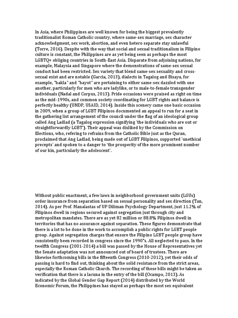 RRL Paraphrased | PDF | Lgbt | LGBTQIA+ Studies