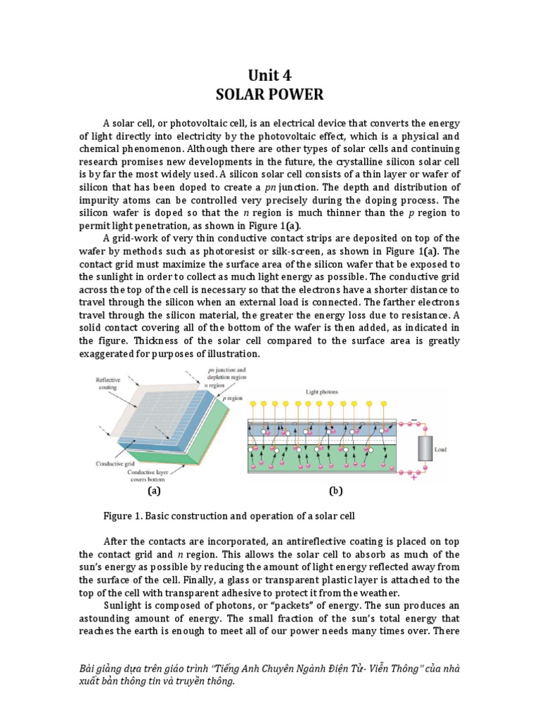 Solar Power | PDF | Solar Cell | Doping (Semiconductor)