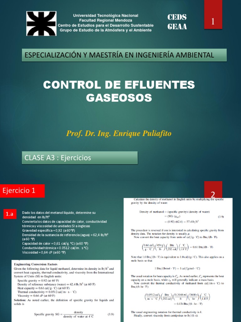 01 A3 Emisiones Gaseosas Sol Ejerc | PDF | Gases | Presión