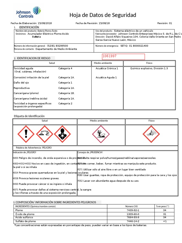 Acumulador El Ctrico Plomo Acido PDF | PDF | Hidrógeno | Dirigir