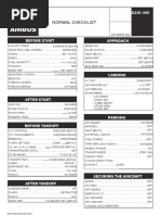 Normal Checklist Atr 72 600 | PDF | Aerospace | Aircraft