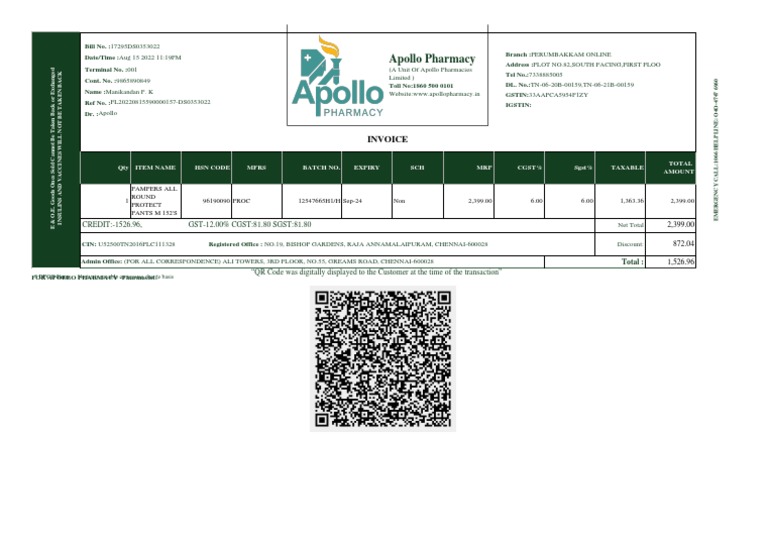 Apollo Medicine InvoiceOct 13 2022-19-37 | PDF | Economies | Government