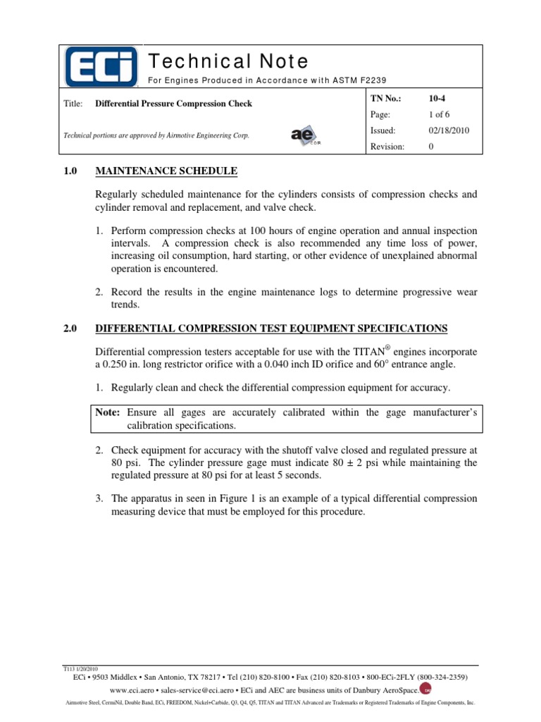 Technical Note: 1.0 Maintenance Schedule | PDF | Valve | Piston