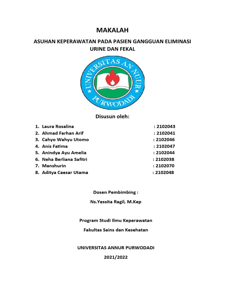 Asuhan Keperawatan Gangguan Eliminasi | PDF | Pengembangan Diri ...