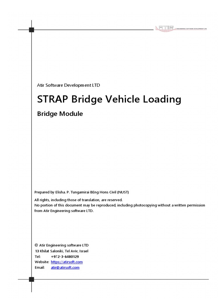 STRAP Vehicle Loading - Bridge Module | PDF | Bridge | Bending