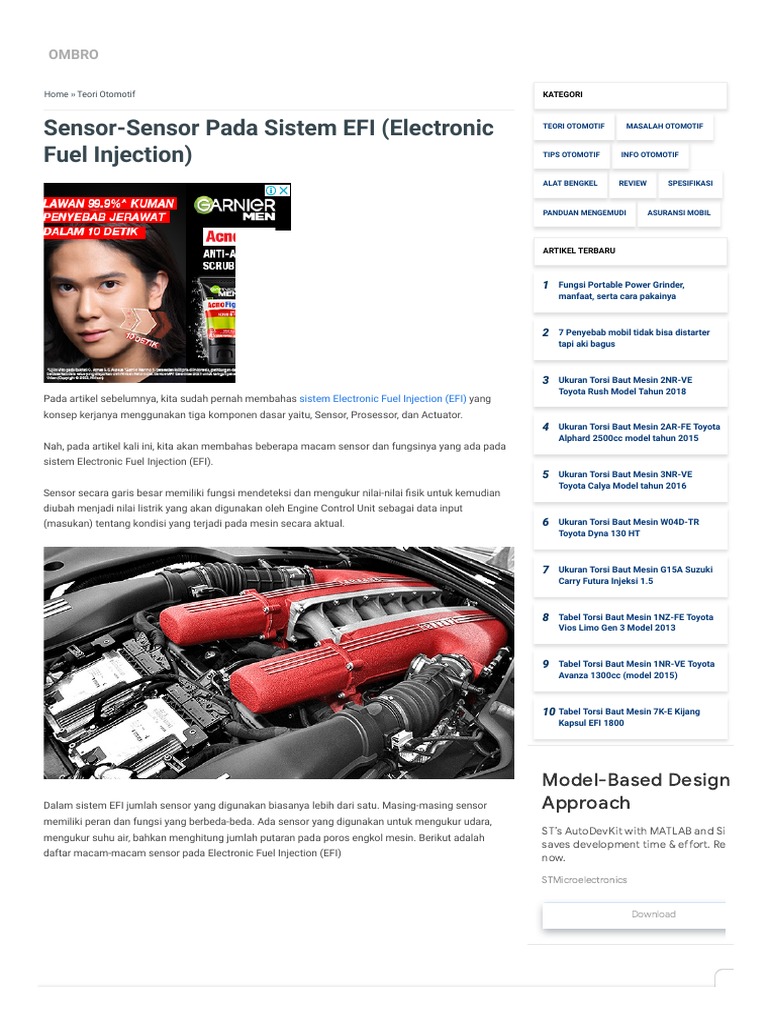 Sensor-Sensor Pada Sistem EFI (Electronic Fuel Injection) - OMBRO | PDF | Teknologi & Rekayasa