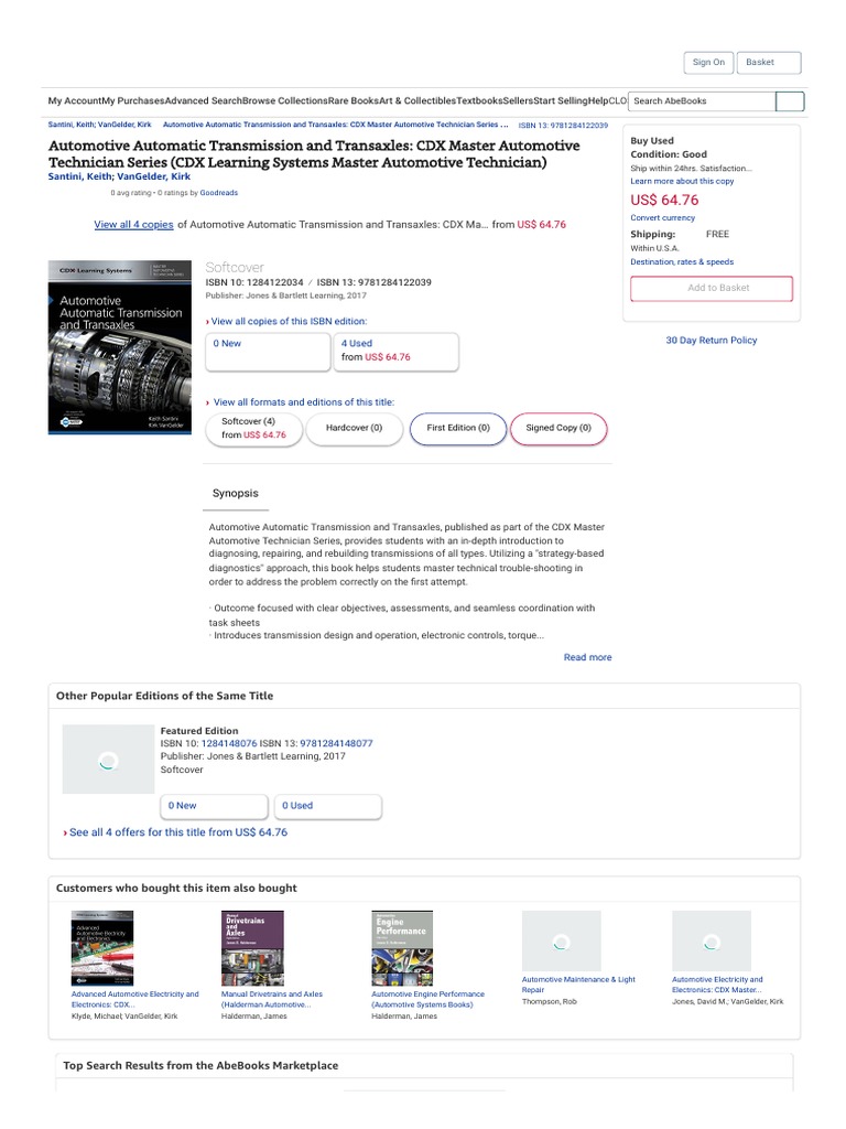 Automotive Automatic Transmission and Transaxles: CDX Master Automotive ...