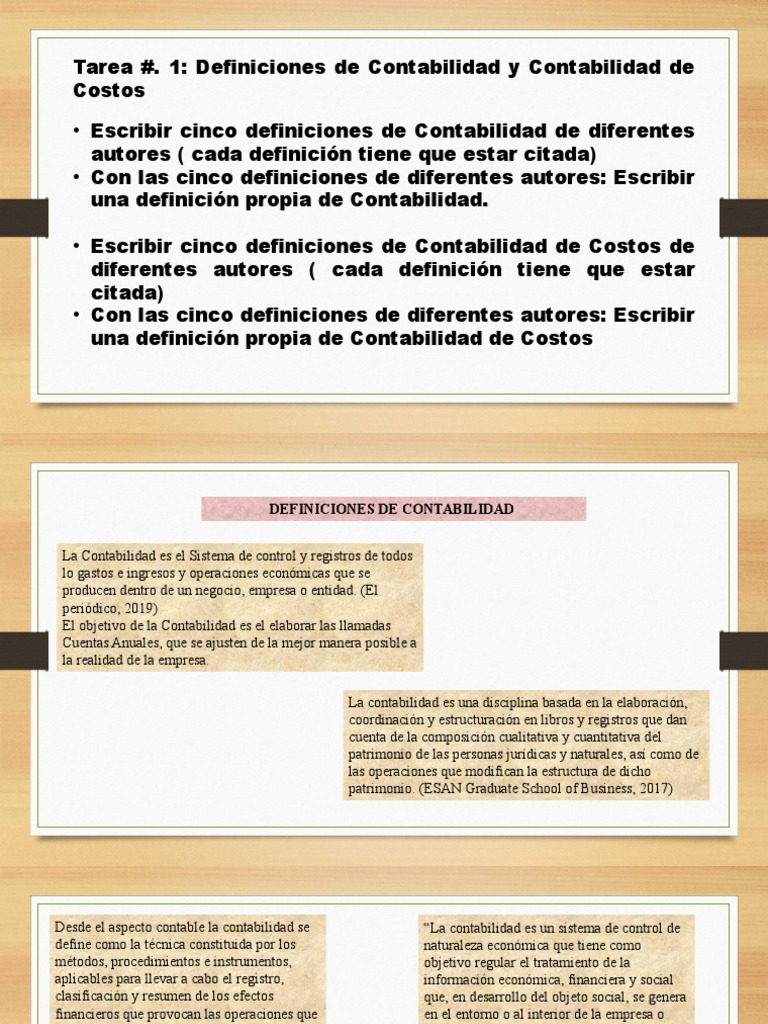 Tarea #. 1 Definiciones Contab. C. Costos (1) - 1 | PDF | Contabilidad | Contabilidad de costos