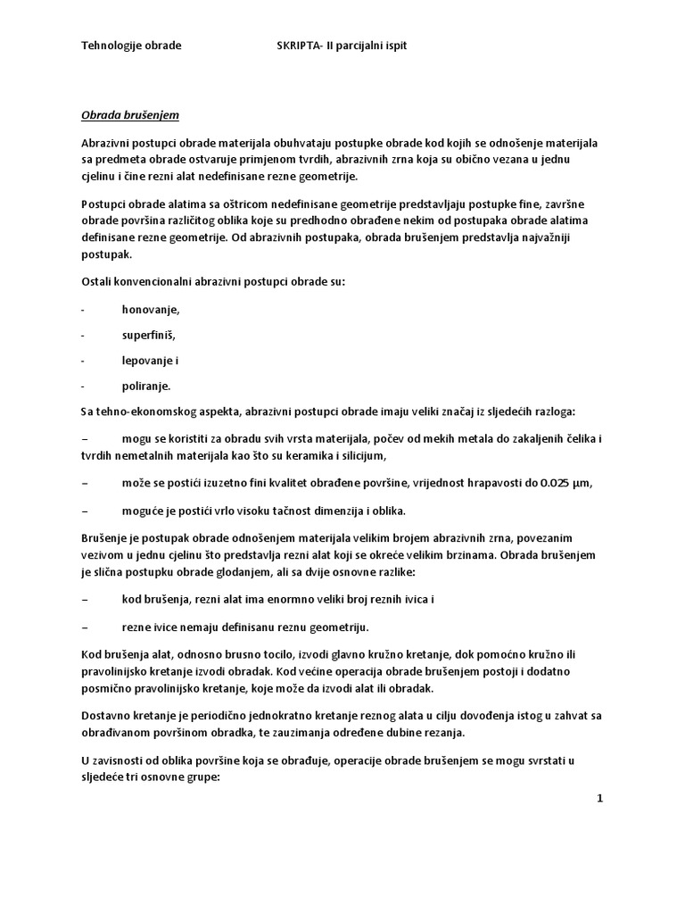Skripta Obrada | PDF
