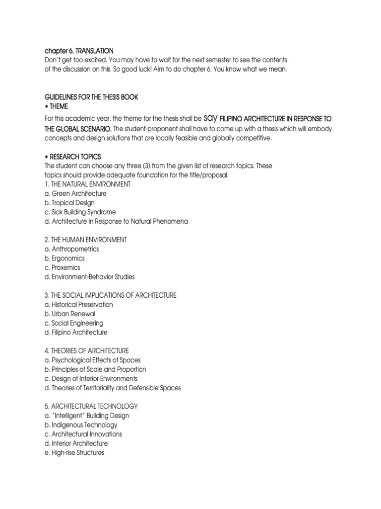 Architectural Thesis Manual 007 | PDF | Thesis | Science