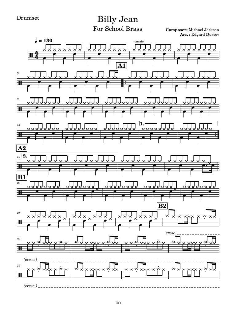 Billy Jean Drumset | PDF