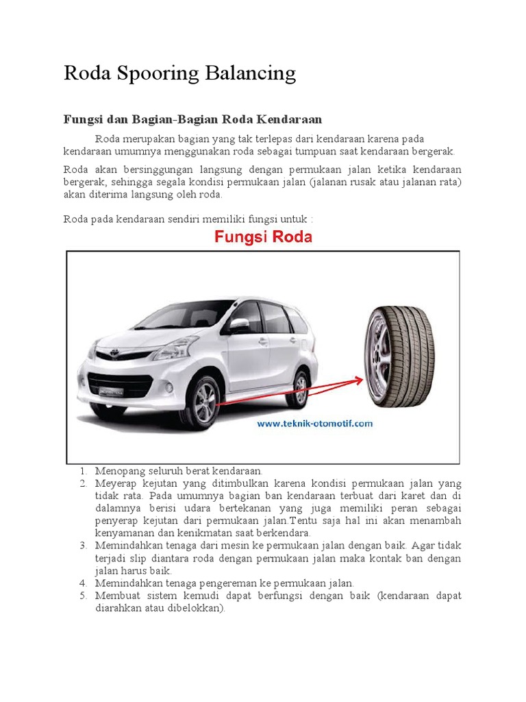 Roda Spooring Balancing | PDF