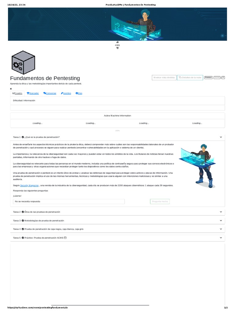 PruebaHackMe - Fundamentos de Pentesting | PDF | Prueba de penetración ...