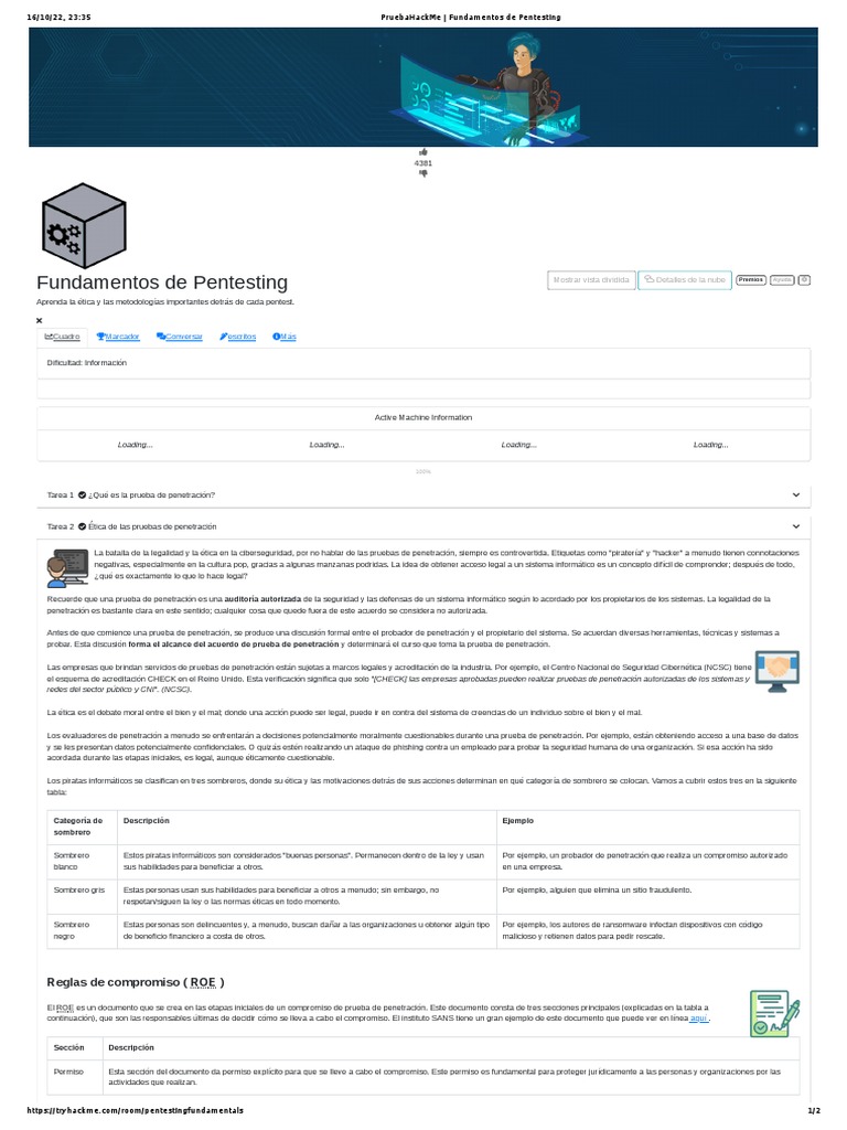 PruebaHackMe - Fundamentos de Pentesting2 | PDF | Prueba de penetración ...