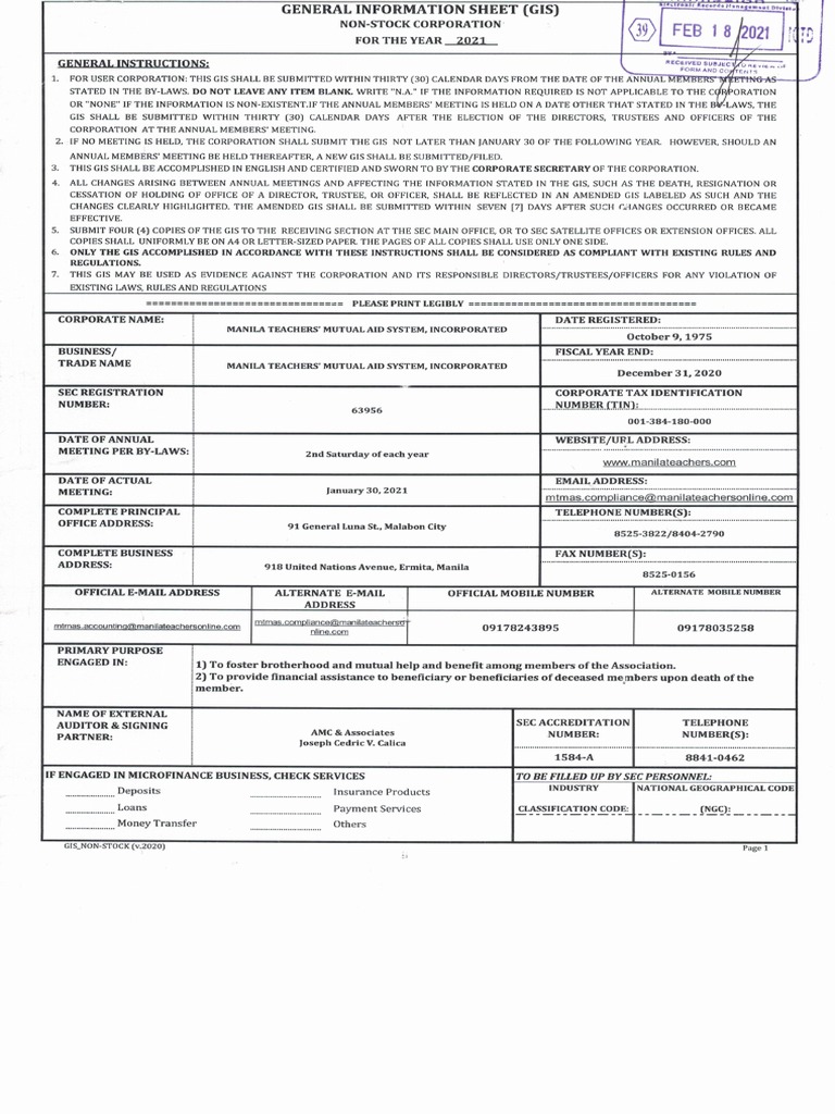 2021 Mtmas Gis | PDF