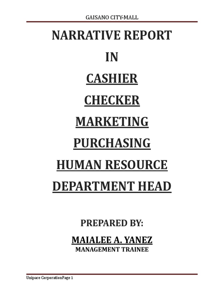 Narrative Report- Format (1).docx | PDF