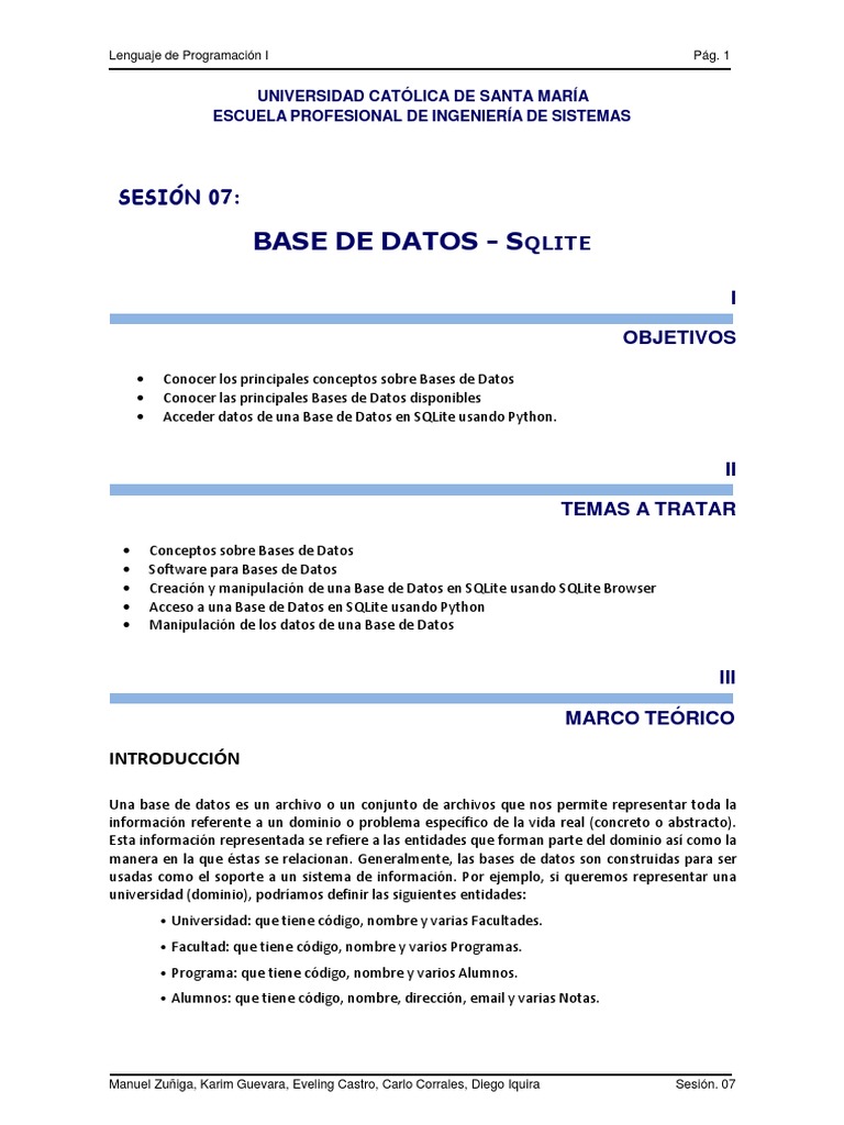 Introducción a SQLite y Python | PDF