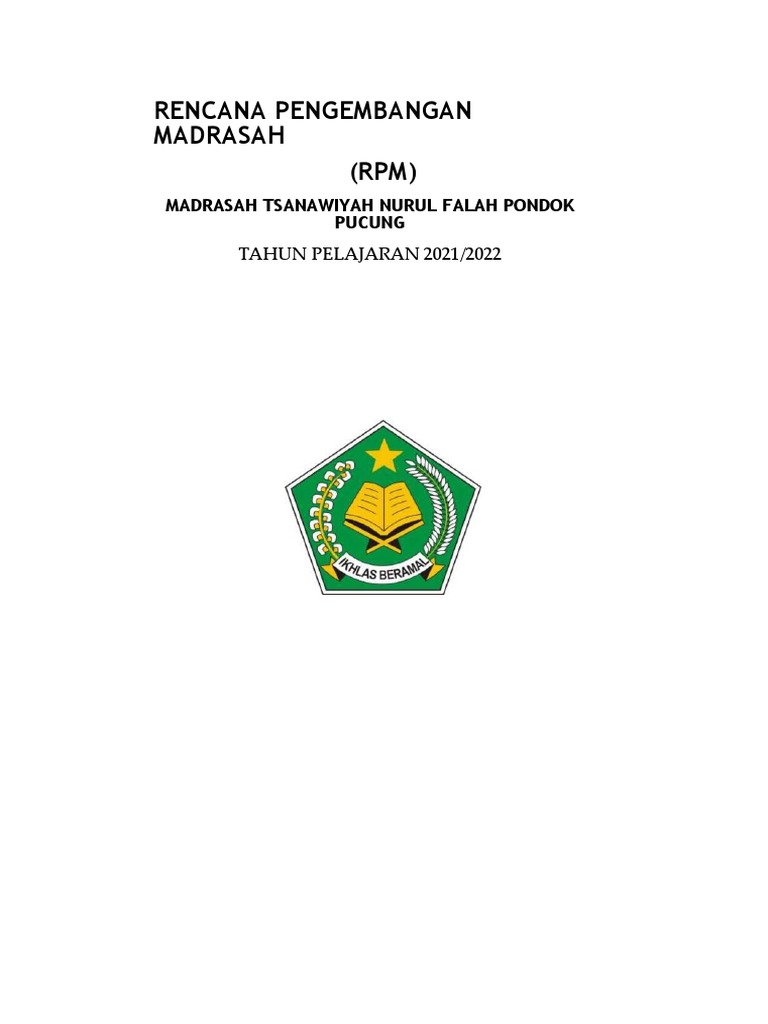 RPM Rencana Pengembangan MTSN - Gresik | PDF