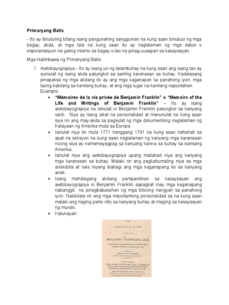 Primaryang Batis | PDF